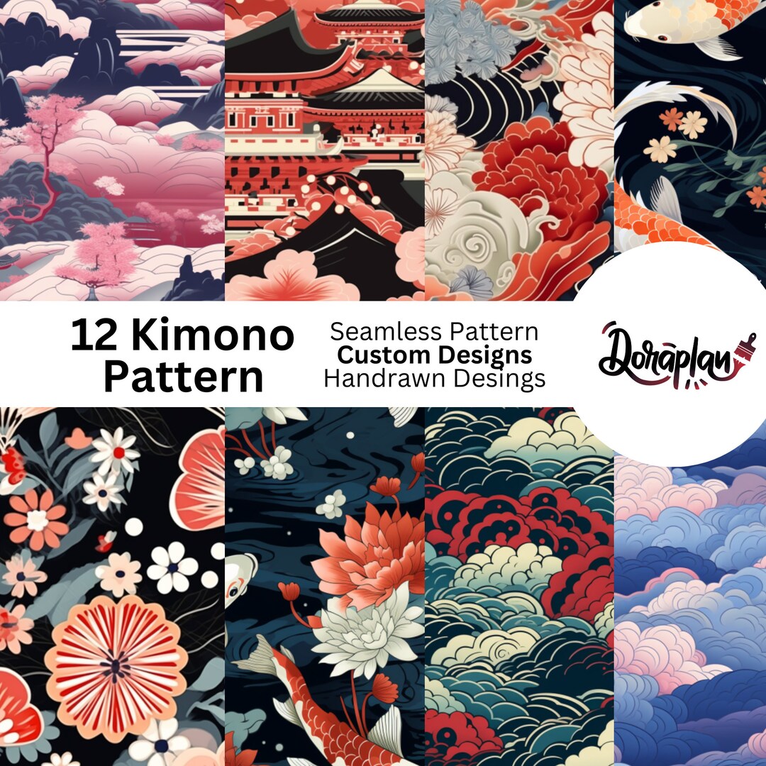 Kimono Seamless Pattern Kimono Digital Paper Digital - Etsy