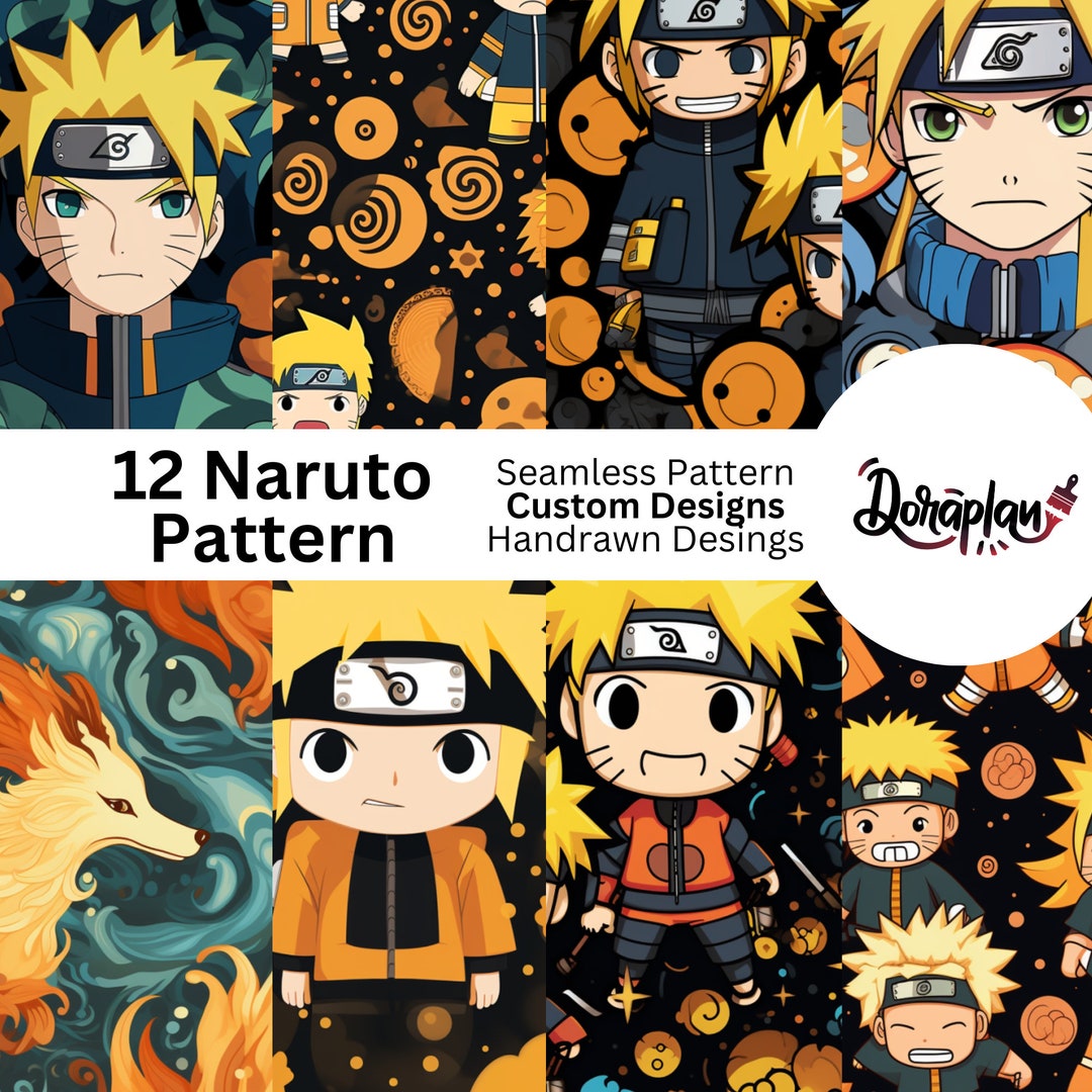 Seamless Naruto Digital Papers Seamless Patterns Digital Download ...