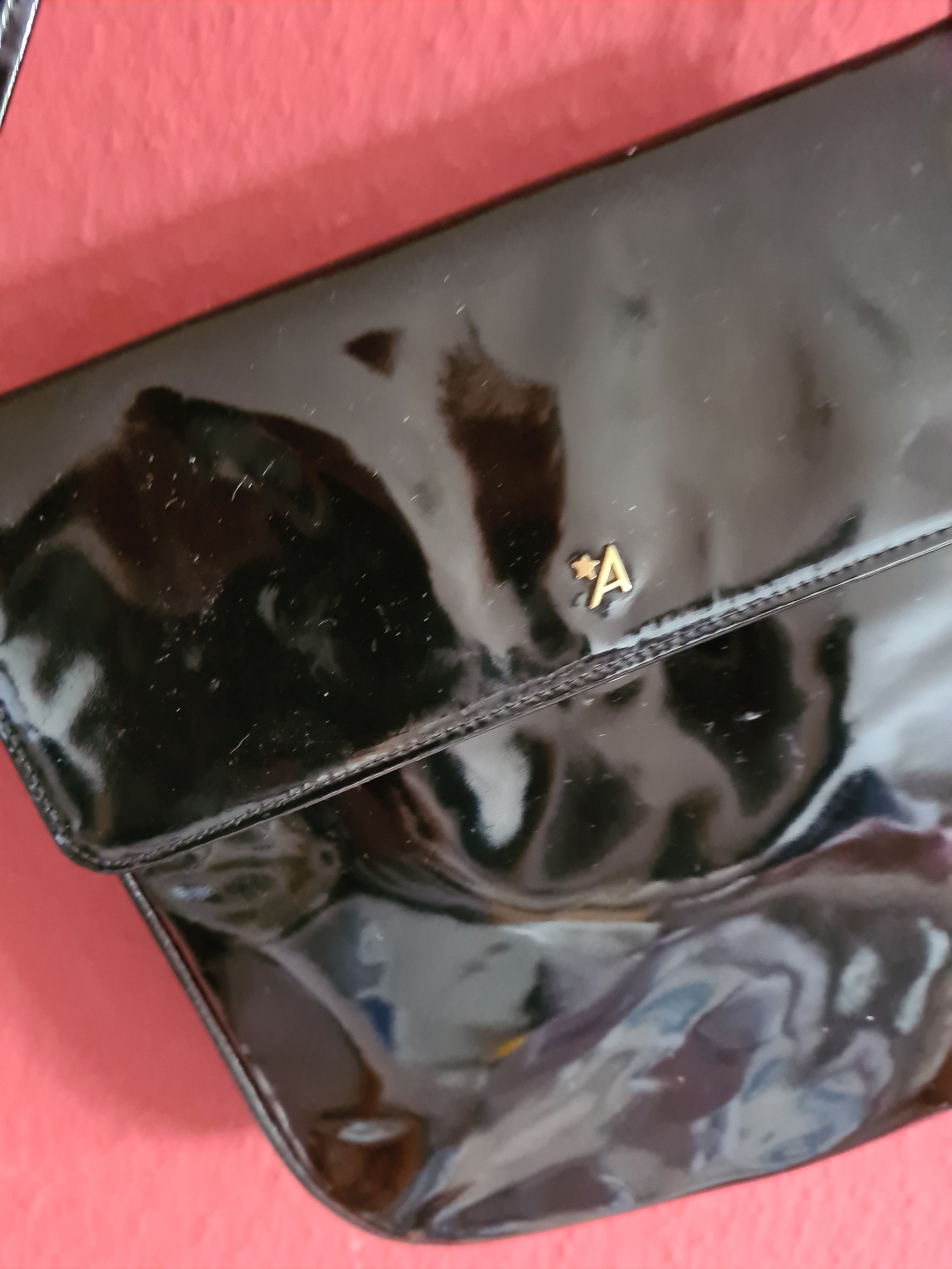 Assima 80s Patent Leather Shoulder Bag - Etsy UK