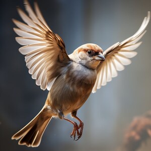 4K Ultra Detailed Wildlife Photograph of Sparrow in Flight Iphone ...