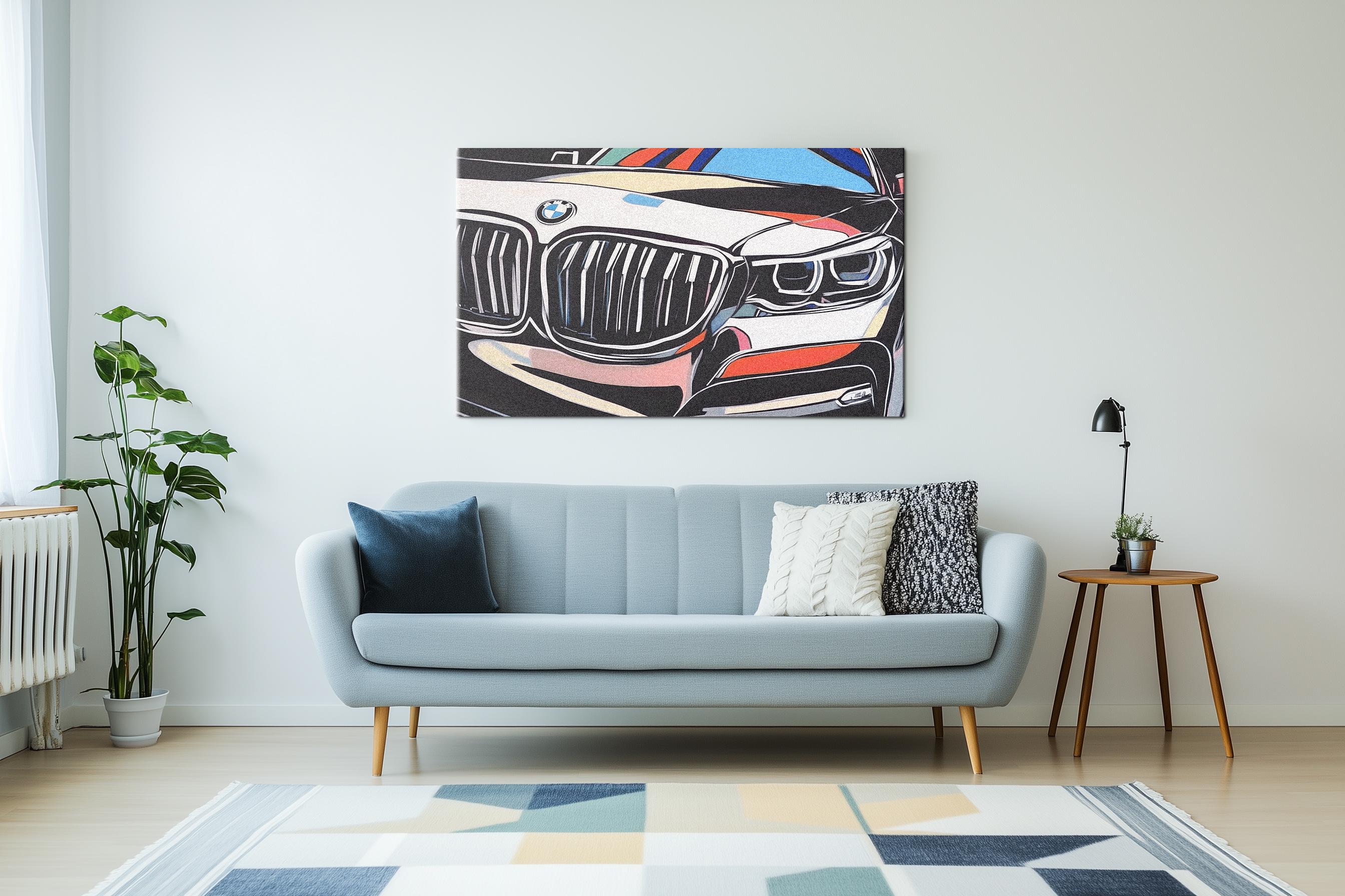 4K | Instant Download | Bmw-inspired Art Poster & Canvas | Vibrant ...