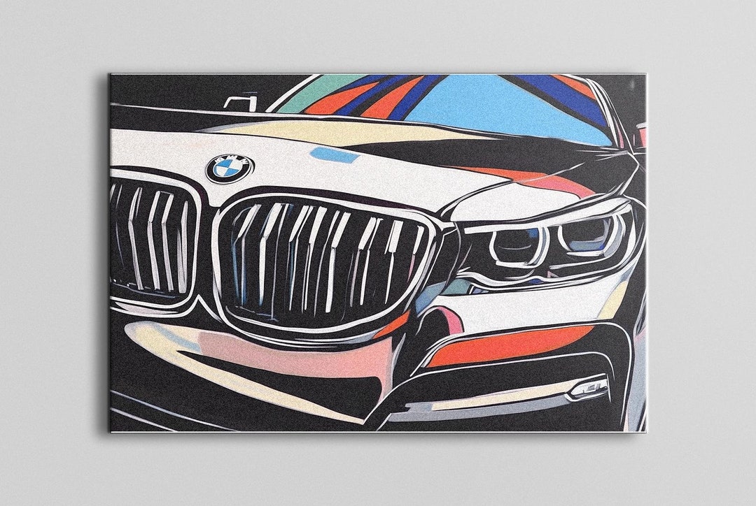 4K | Instant Download | Bmw-inspired Art Poster & Canvas | Vibrant ...