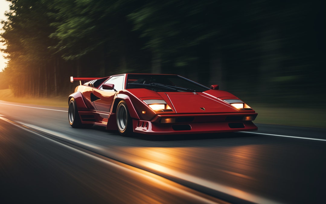 Lamborghini Countach Poster: Classic Car Wall Decor (digital Download ...