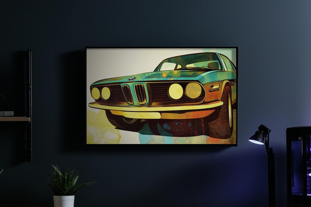 Vintage BMW Art Poster: Retro Car Design (4K Digital Download) - Etsy