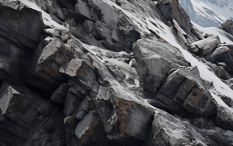 Rugged Mountain Texture Digital Poster - High-definition Rocky ...