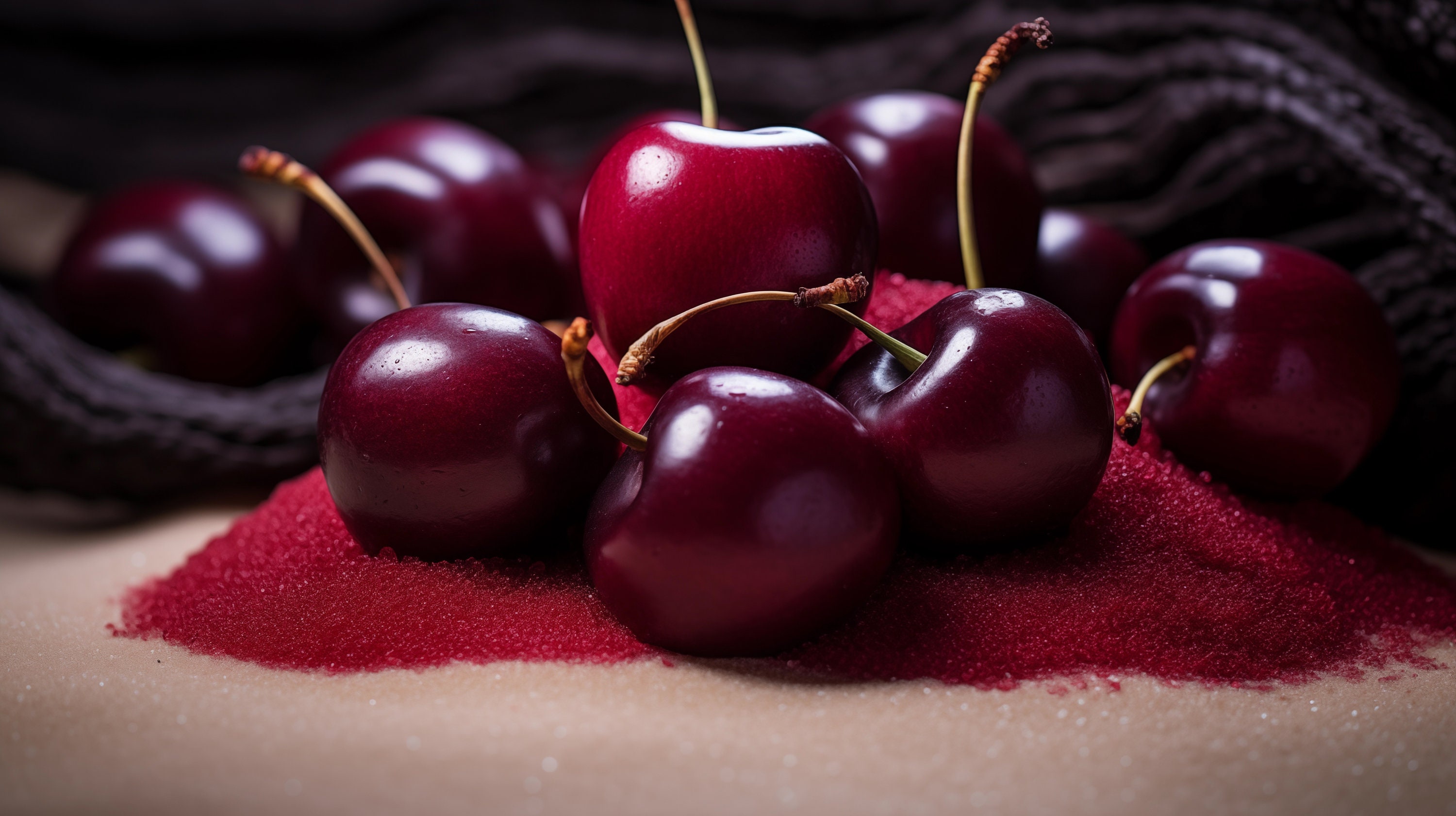4K Juicy Dark Cherries Fruit Wallpaper for Desktop and Laptop Super High Quality Backgrounds for ...