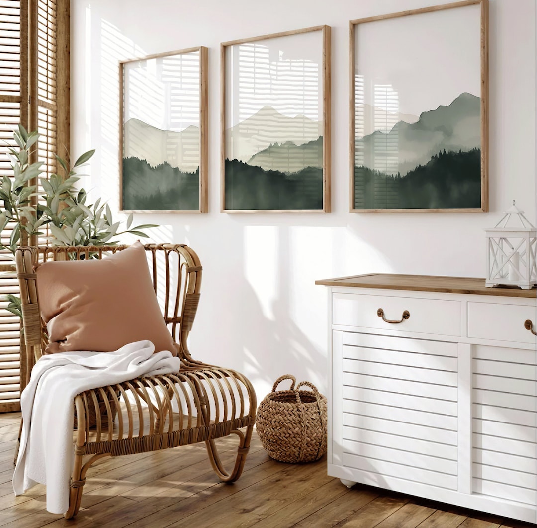 Landschaft Bilder Set Wald Poster Flur Dekor Wohnzimmer Natur Poster ...