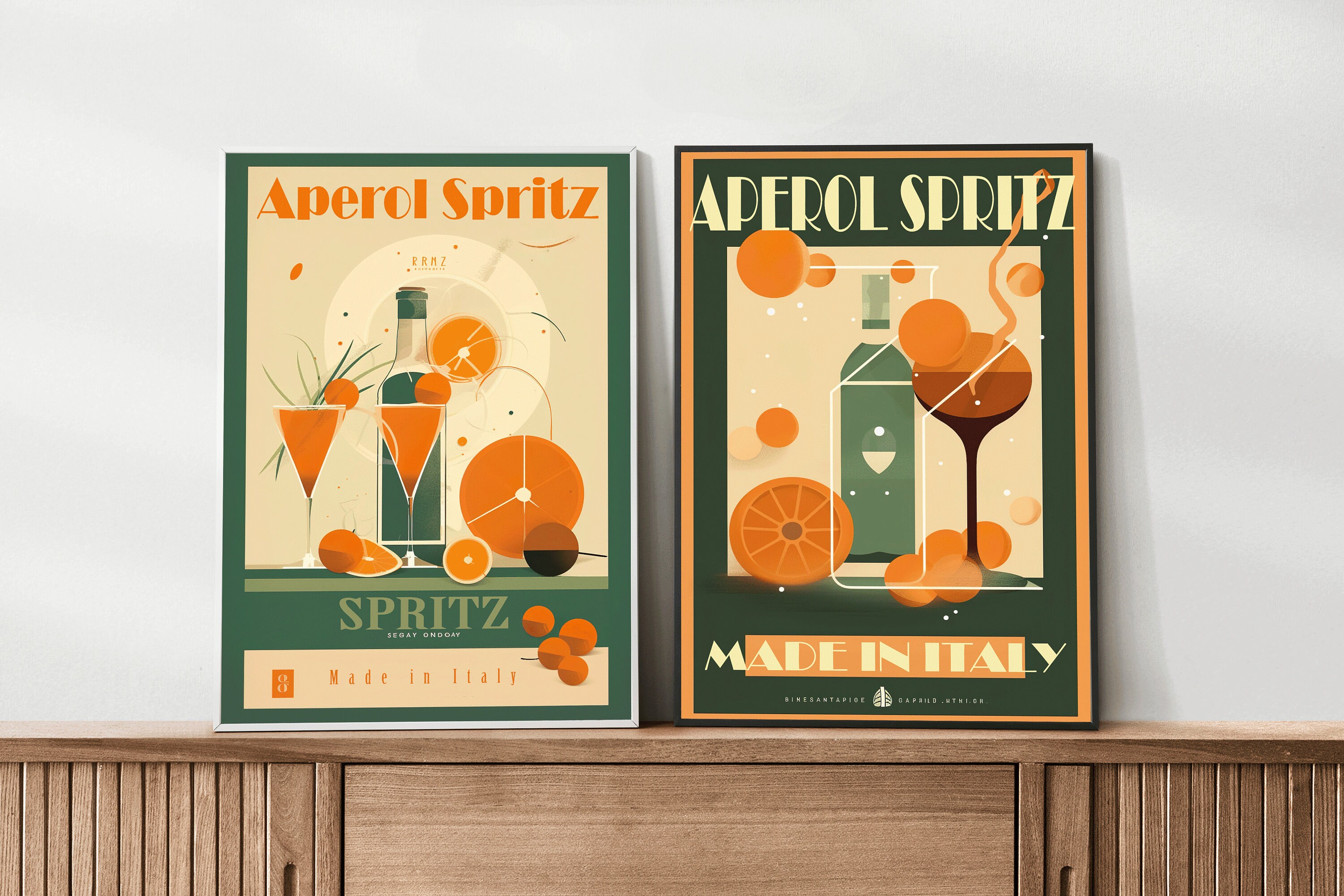 Cocktail Rétro Aperol Spritz Poster
