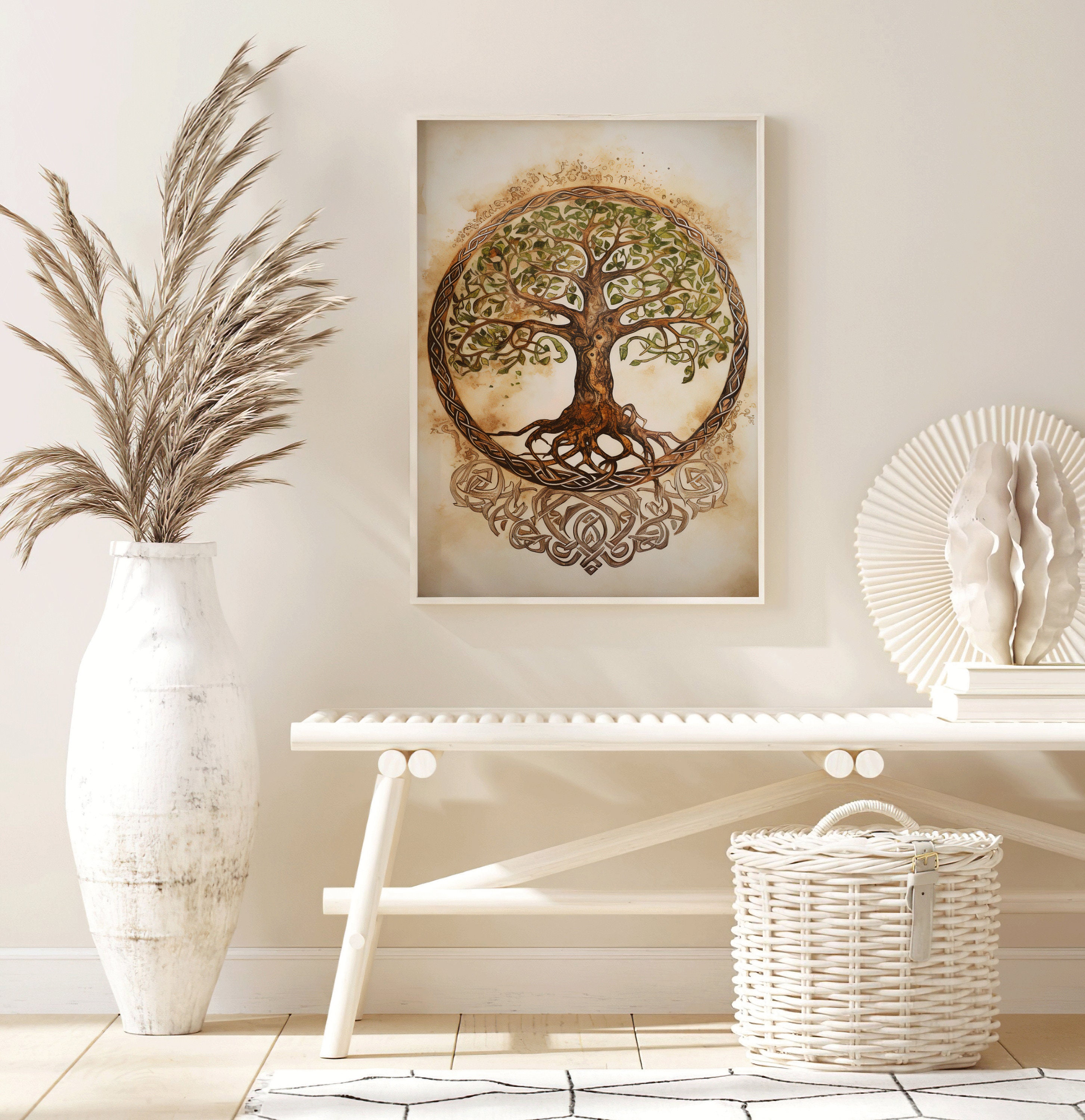 Spiritueller Baum Bild Wohnzimmer Baum Poster Schlafzimmer Lebensbaum Wanddeko Flur Baum Bild ...