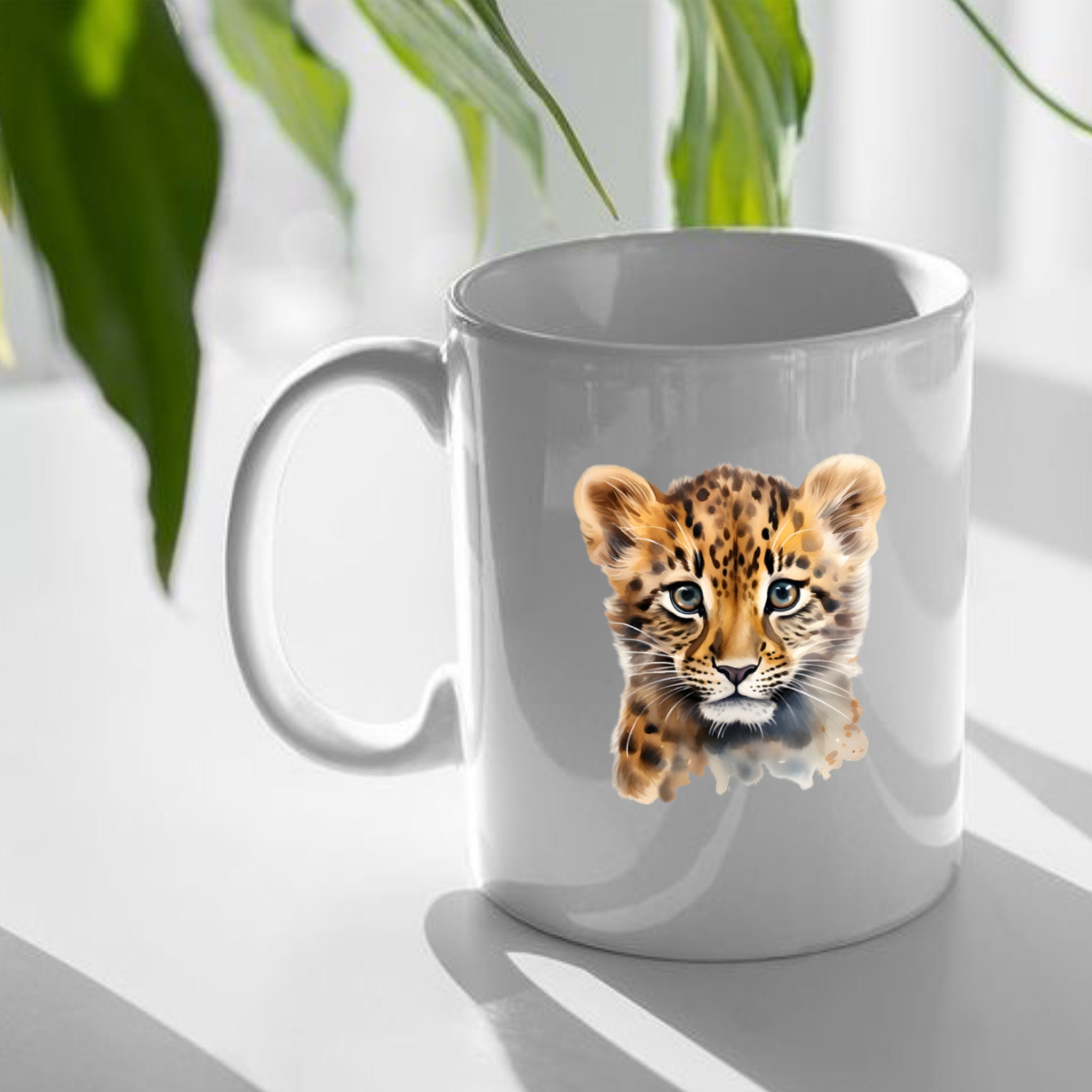 Leopard Watercolor Clipart, Safari Animals Clipart, Set of Digital PNG ...