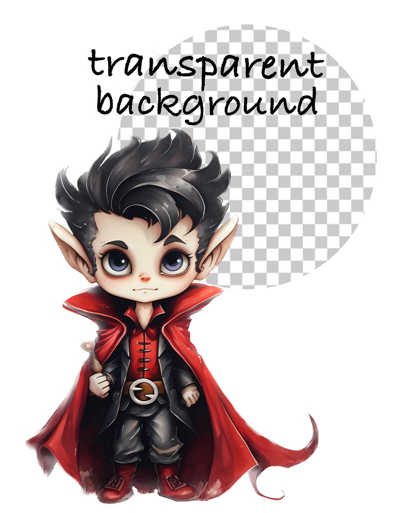 Halloween Vampire Watercolor Clipart, Dracula Clipart, Set of Digital ...