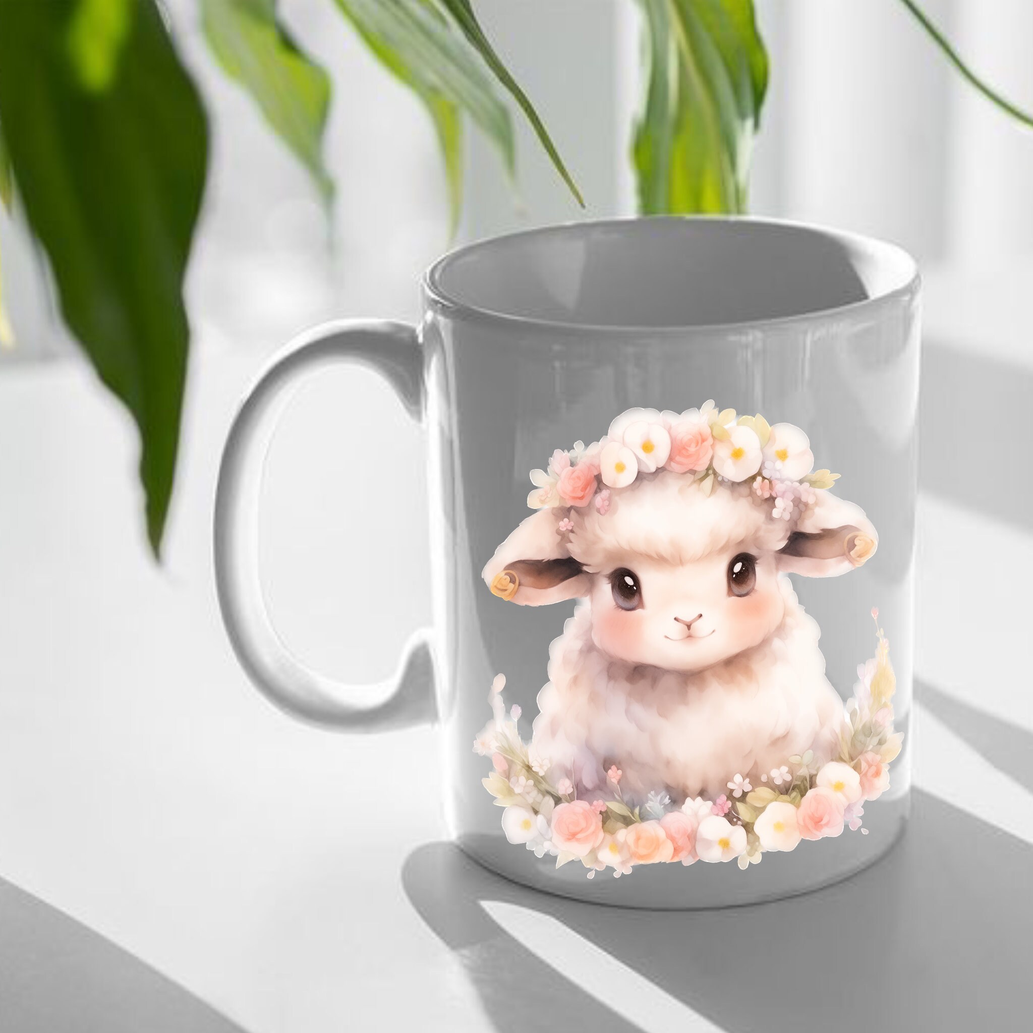 Cute Lambs Watercolor Clipart, Lambs Clipart, Set of Digital PNG ...