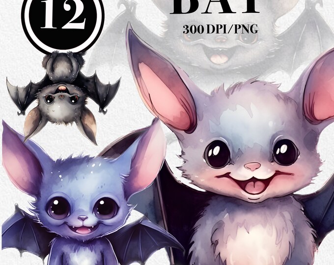 Magical Bat Forests Whimsical, Vampire, Digital Art, Card Making ...