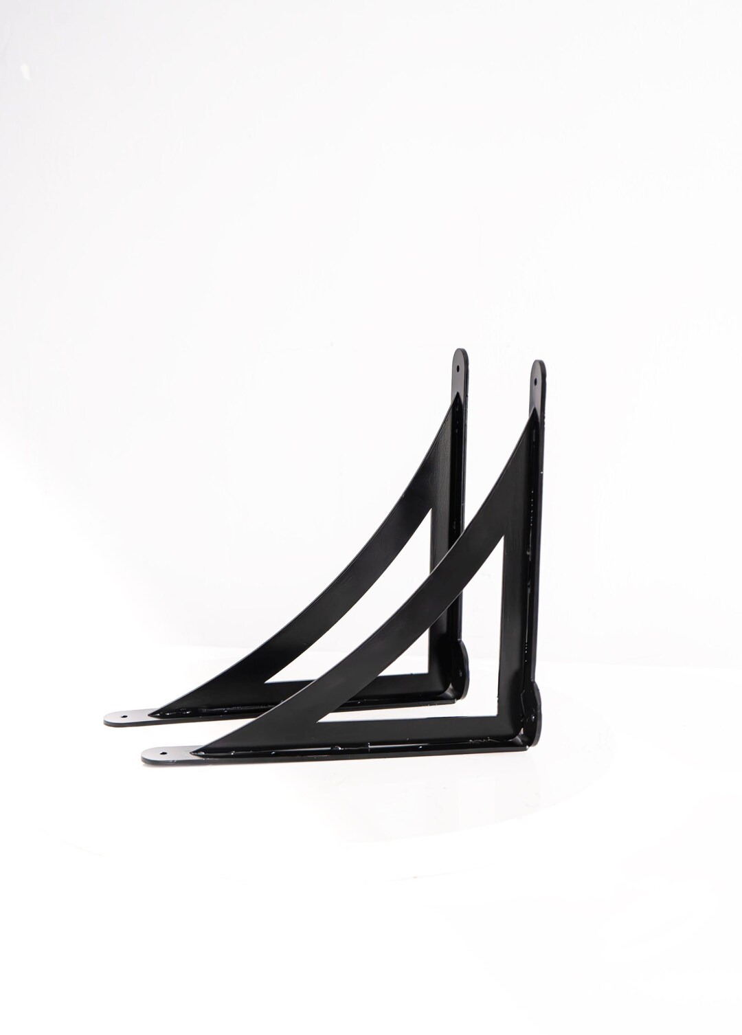 Set of 2 Iron Shelf Bracket Set, Industrial Shelf Brackets, Farmhouse ...