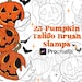 25 Pumpkin Tattoo Designs Procreate Brush Stamps | Halloween Tattoo ...