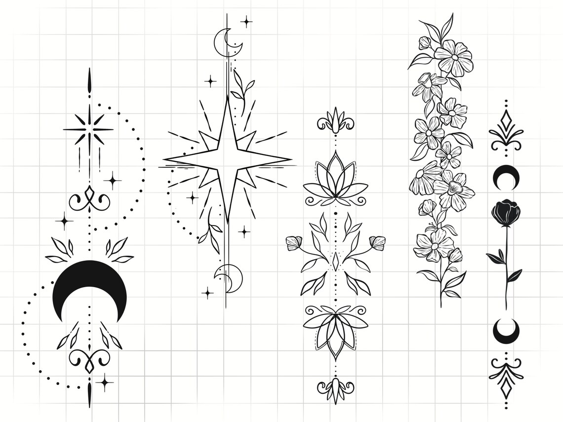 28 Long Tattoos Back Tattoos PNG Celestial Tattoo Stamps Snake Tattoo ...