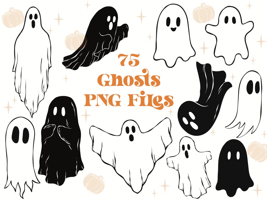 75 Ghost Clip Art PNG Ghost Drawings Halloween Crafting - Etsy
