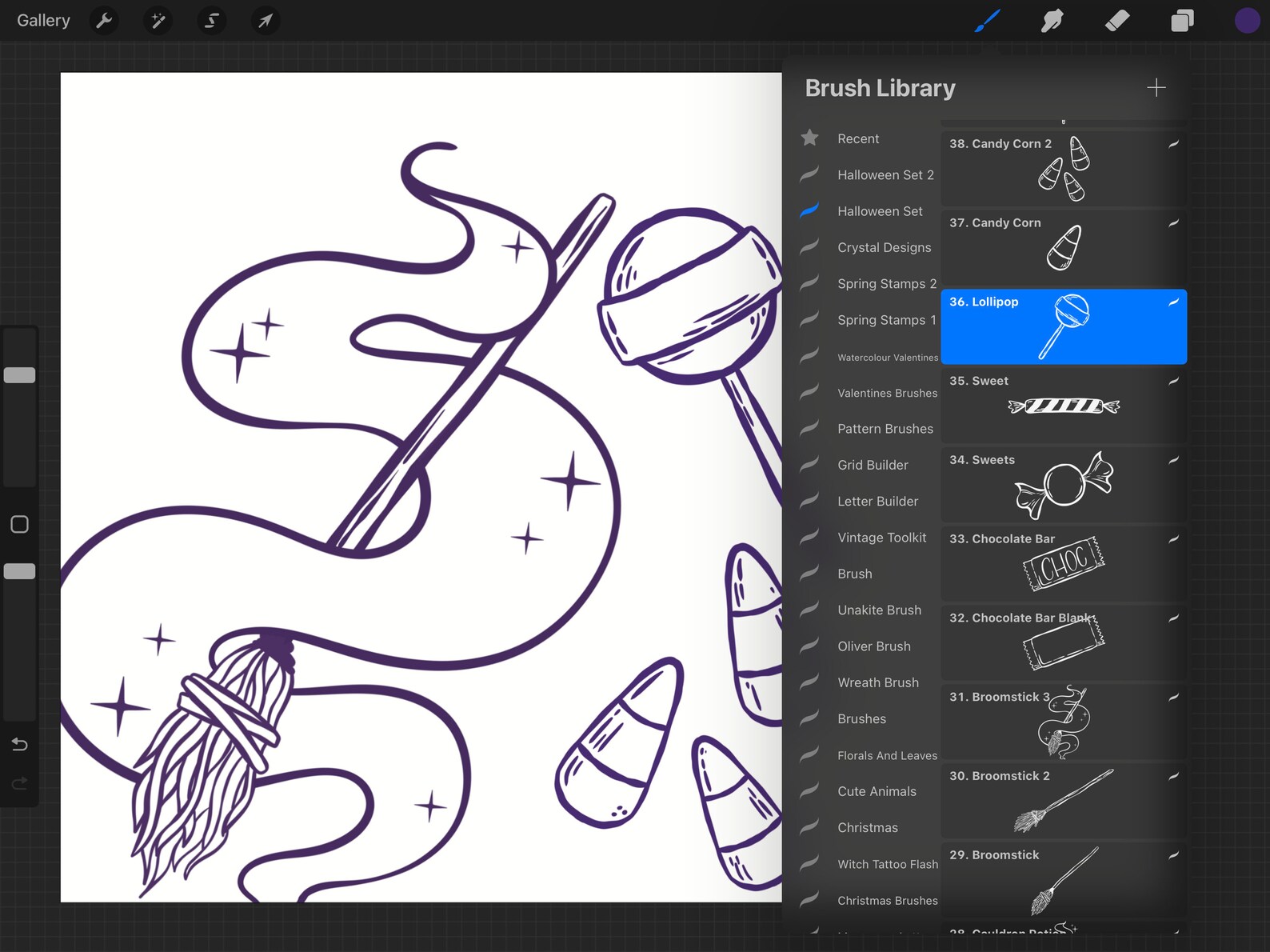 63 Halloween Procreate Brushes | Procreate Brush Set | Halloween ...
