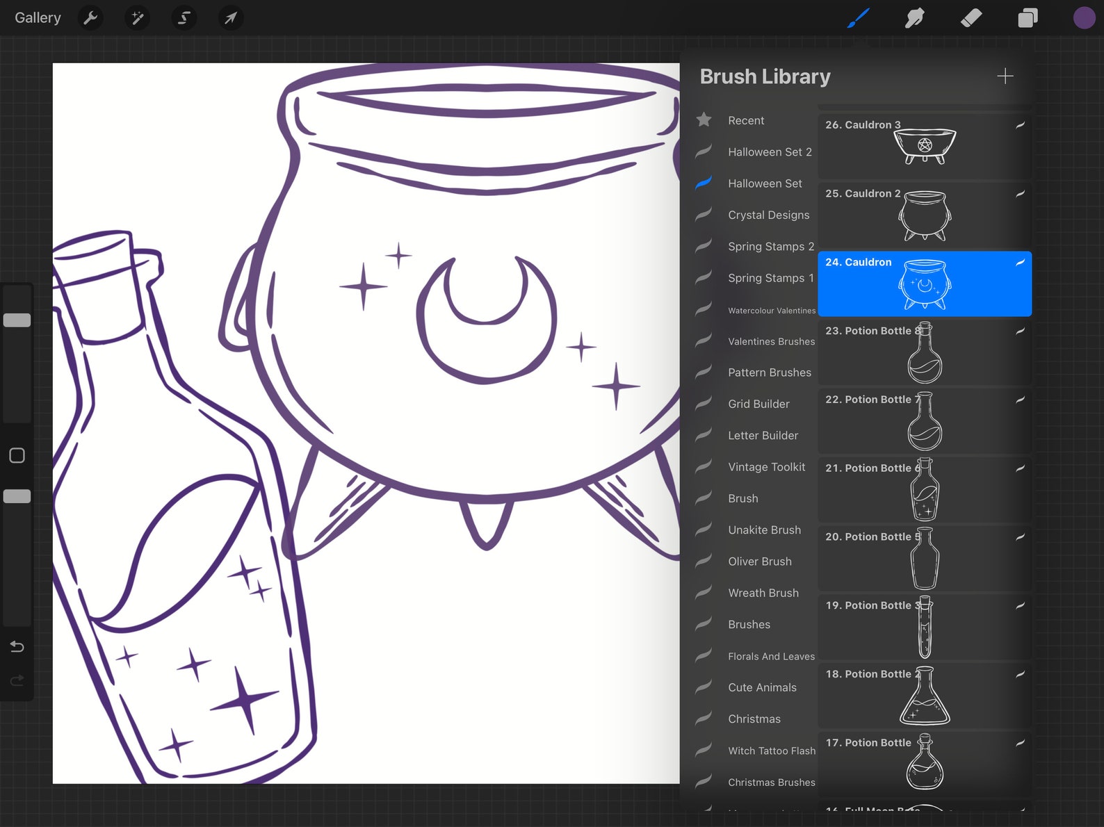 63 Halloween Procreate Brushes | Procreate Brush Set | Halloween ...