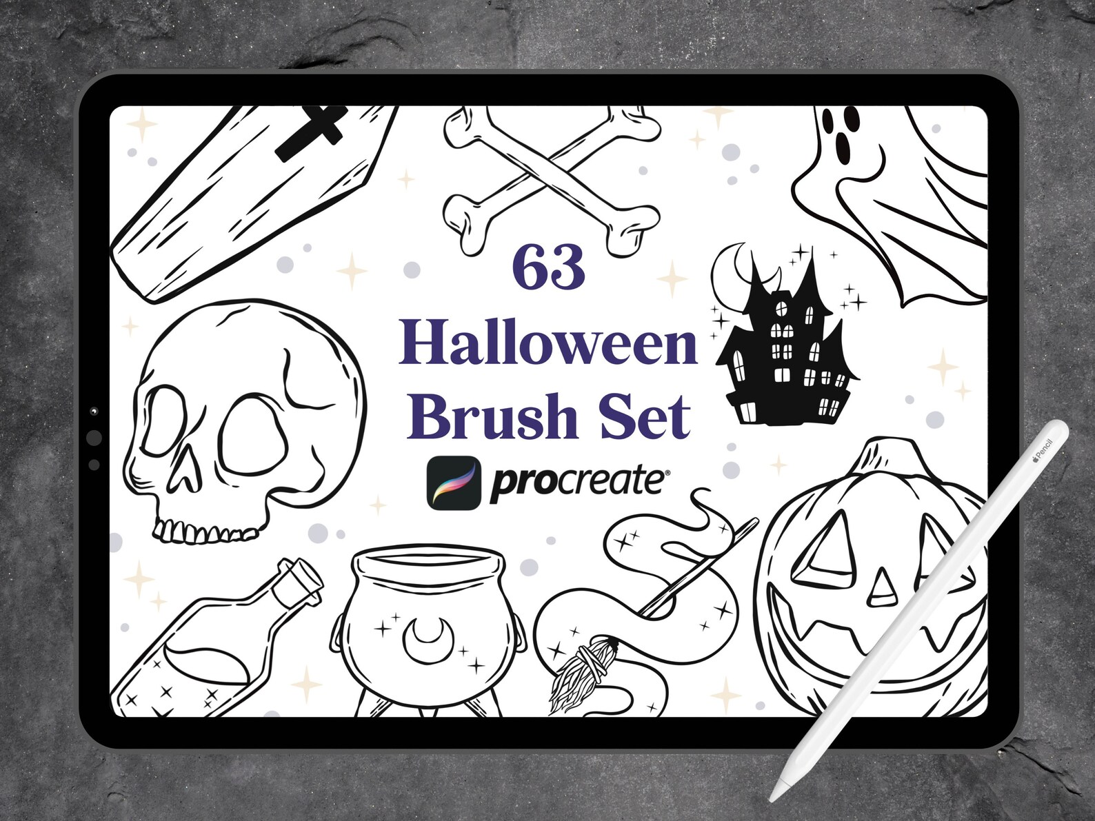 63 Halloween Procreate Brushes | Procreate Brush Set | Halloween ...