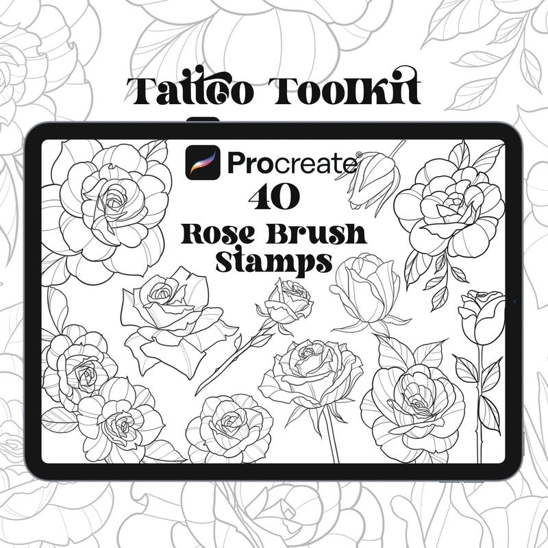 Rose Tattoos Stencils - Etsy