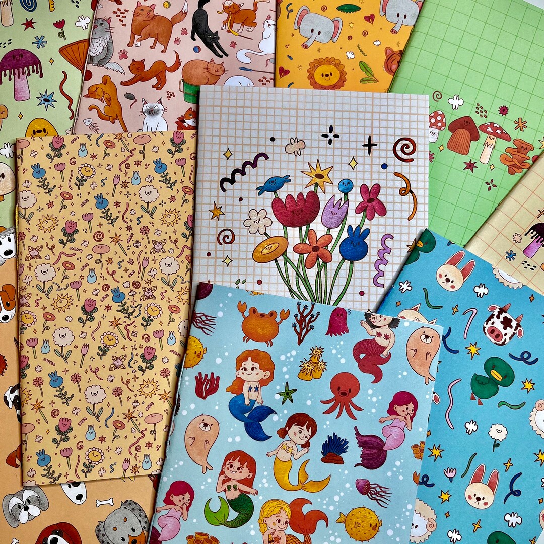 A5 Notebooks Hand Made, Different Style and Pattern, Notebooks Hand ...