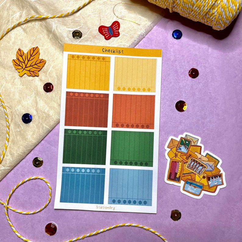 Check List Stickers Sheet Bullet Journal - Etsy