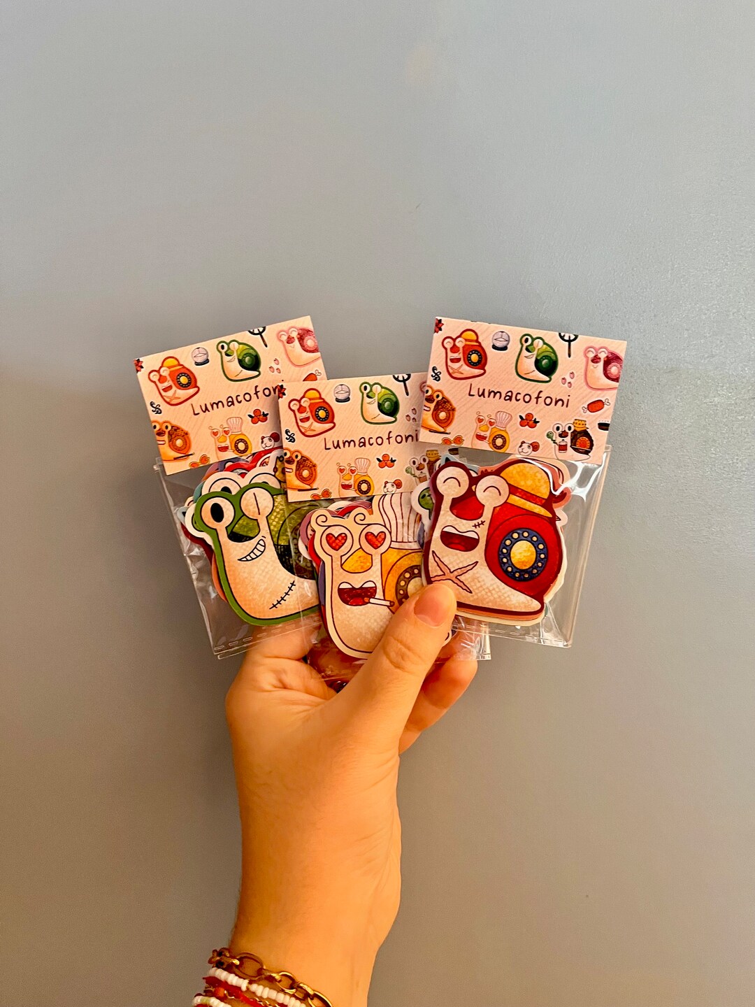 Snails One Piece Set Stickers, Cute Stickers, Set of 12 Stickers of One ...