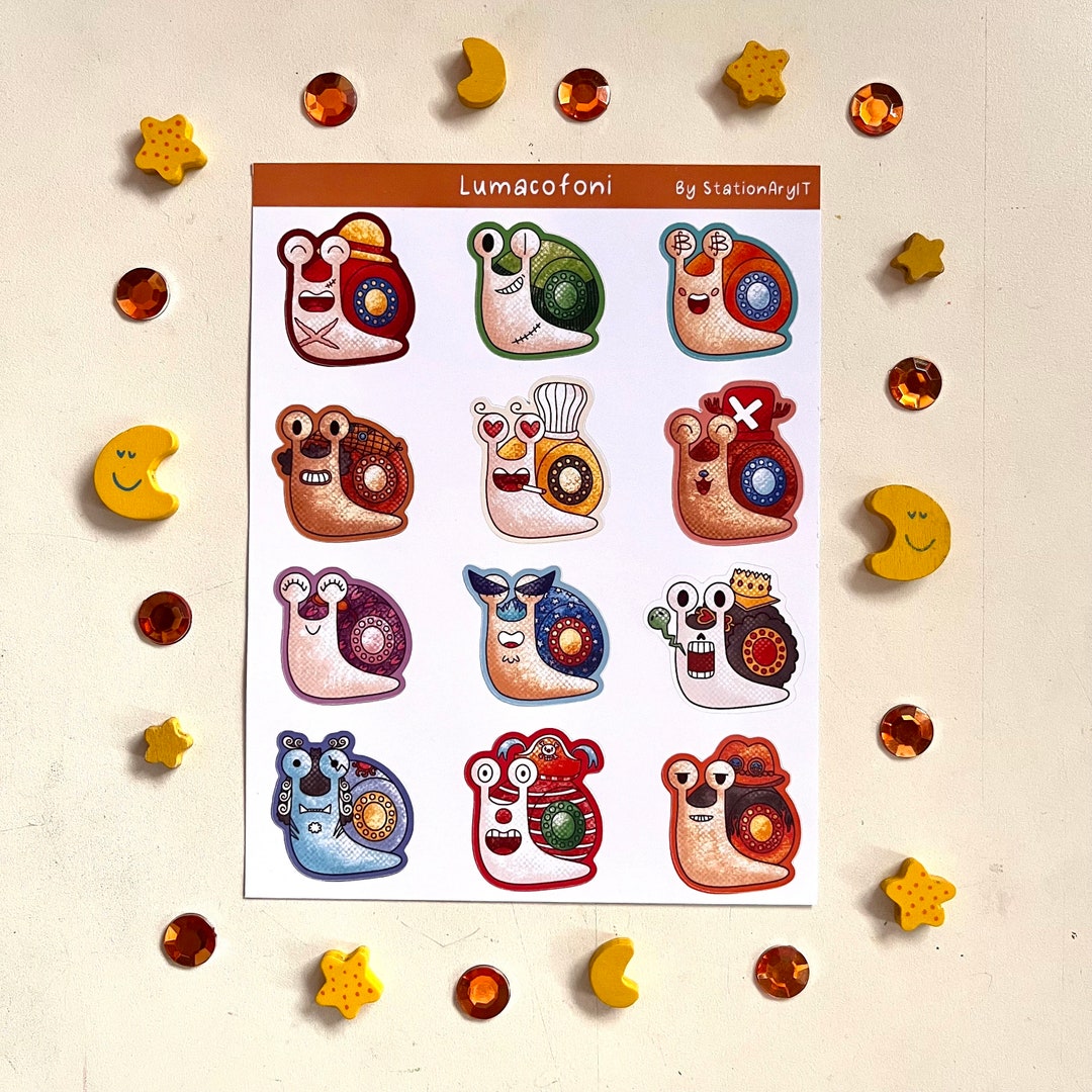 Lumacofoni One Piece Stickers Sheet, Cute Stickers, One Piece Sticker ...