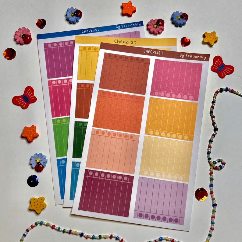 Check List Stickers Sheet Bullet Journal - Etsy