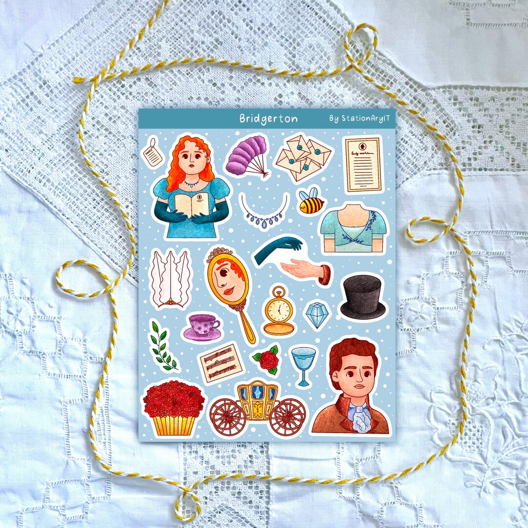 Bridgerton Stickers, Cute Stickers Sheet, Bridgerton Gifts, Bridgerton ...