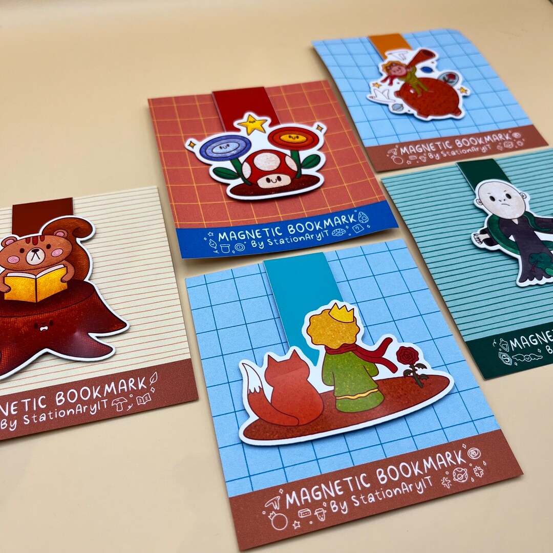 Magnetic Bookmarks, Voldemort, Super Mario, Little Prince, Bear, Harry ...
