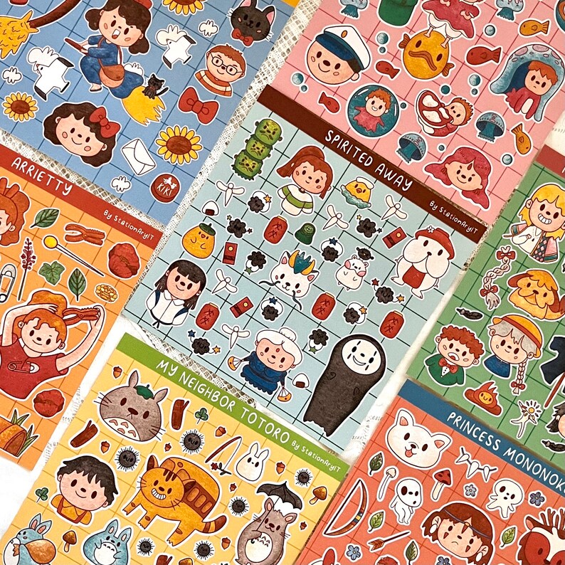 Ponyo Studio Ghibli Stickers Sheet Cute Stickers Studio - Etsy