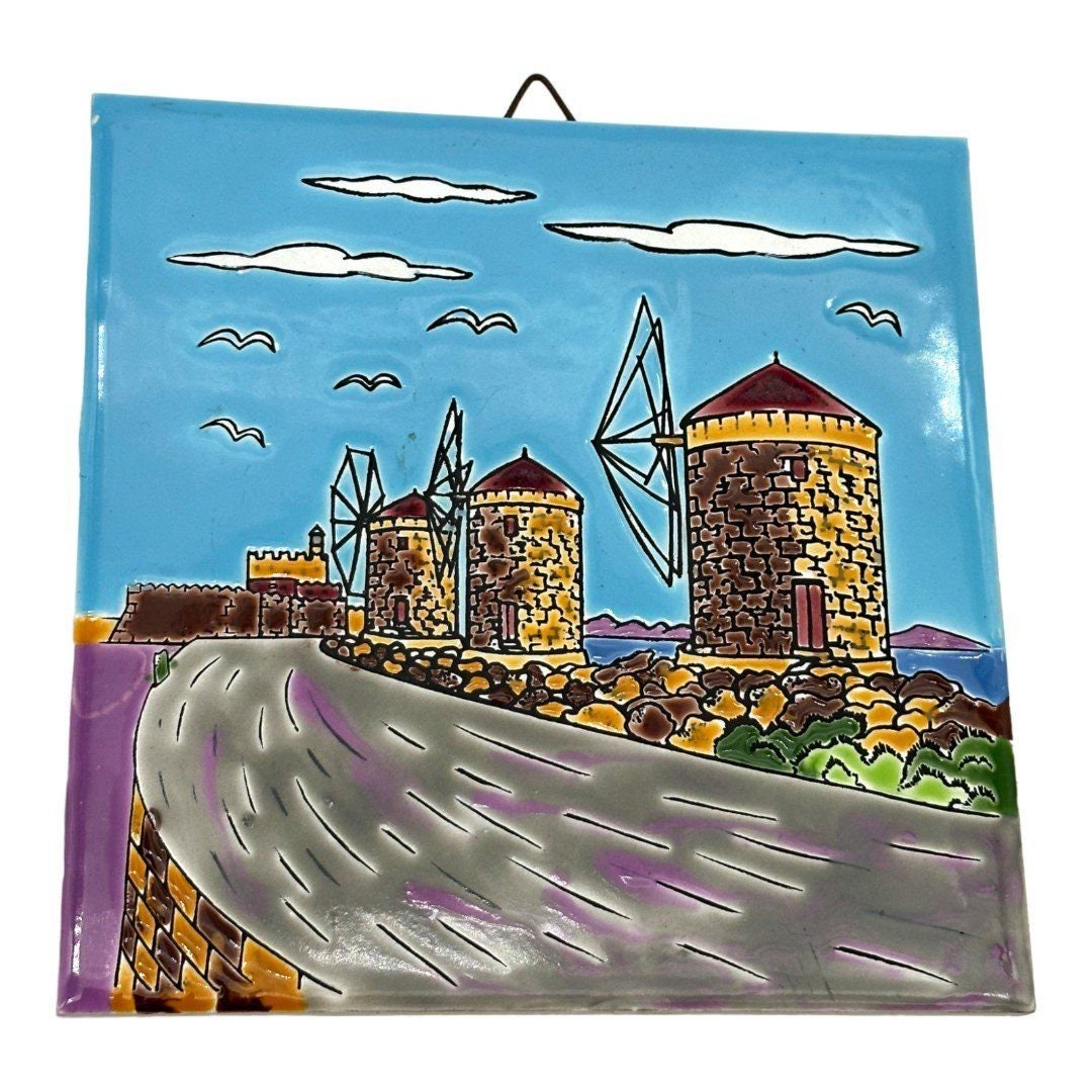 Vintage Handmade Greek Tile by Neofitoy Keramik Rhodes Greece 6x6 Wall ...