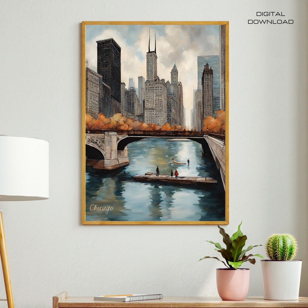 Chicago Wall Art, Chicago Wall Decor, Chicago Poster, Chicago Print ...