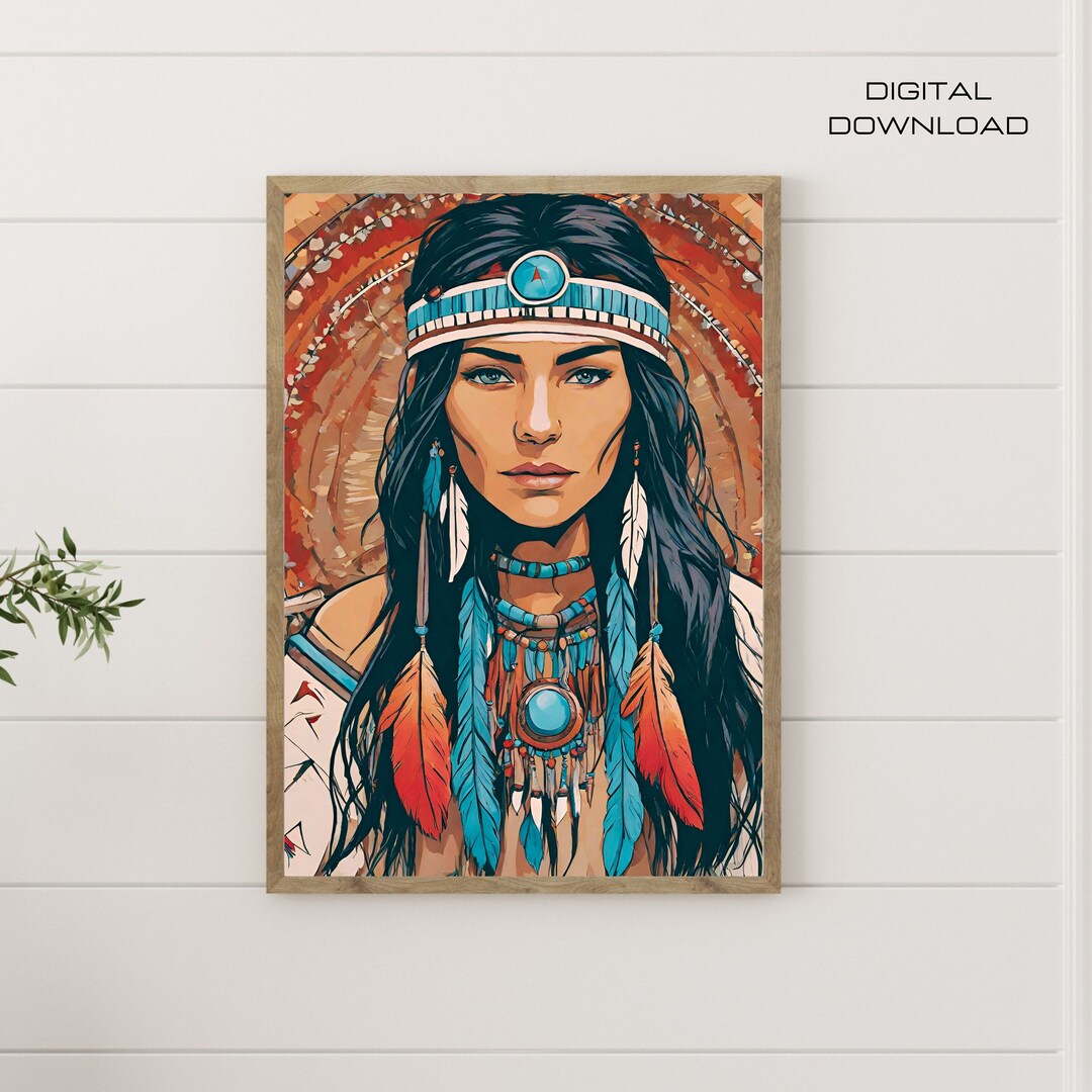Native American Wall Art, Native American Svg, Native American Art ...