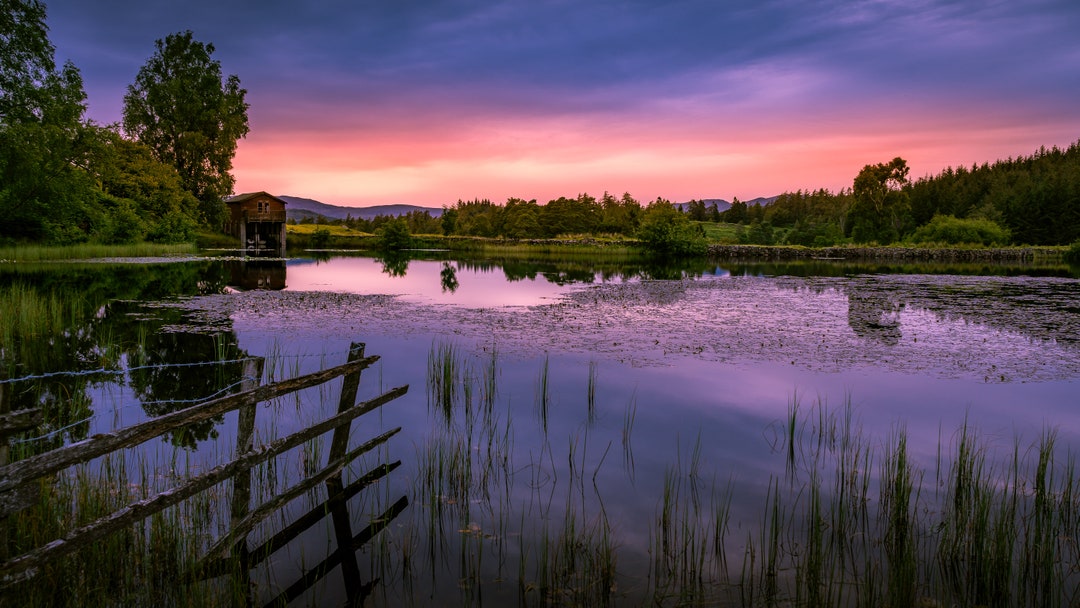 Colorful Sunset Photo in Beatrix Potter Country, Lake District Art ...