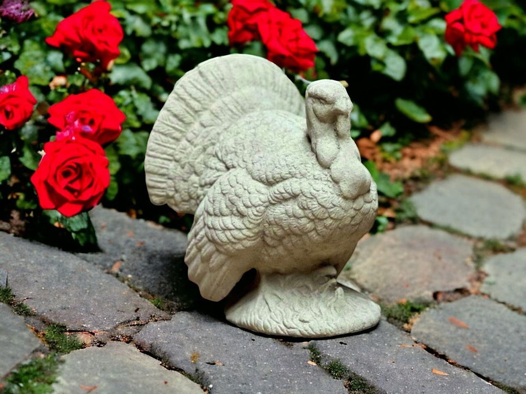 Standing Farm Turkey Statue Detailed Handmade Turkey Figure Outdoor ...