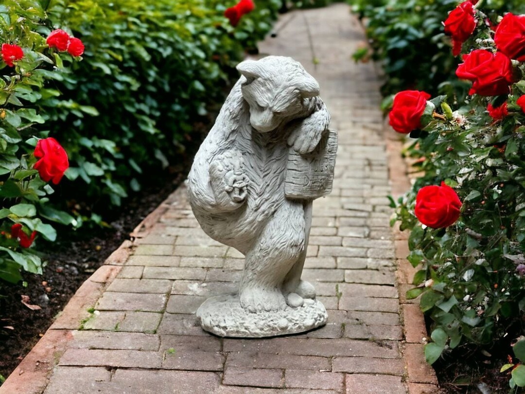 Massive Bear Sculpture Standing Bear With Wipe Your Paws Sign - Etsy