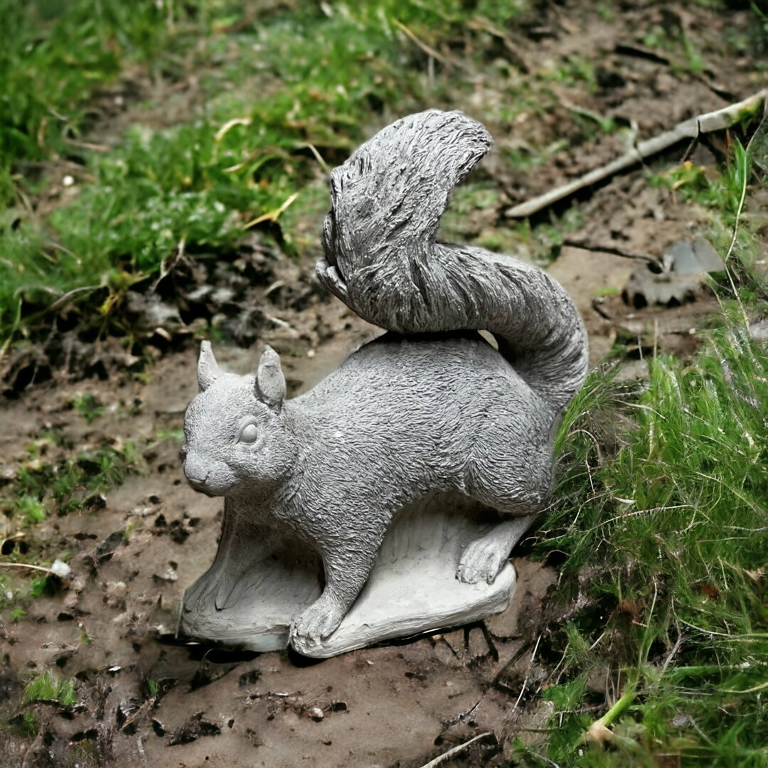Detailed Squirrel Garden Statue Scampering Squirrel Figurine - Etsy