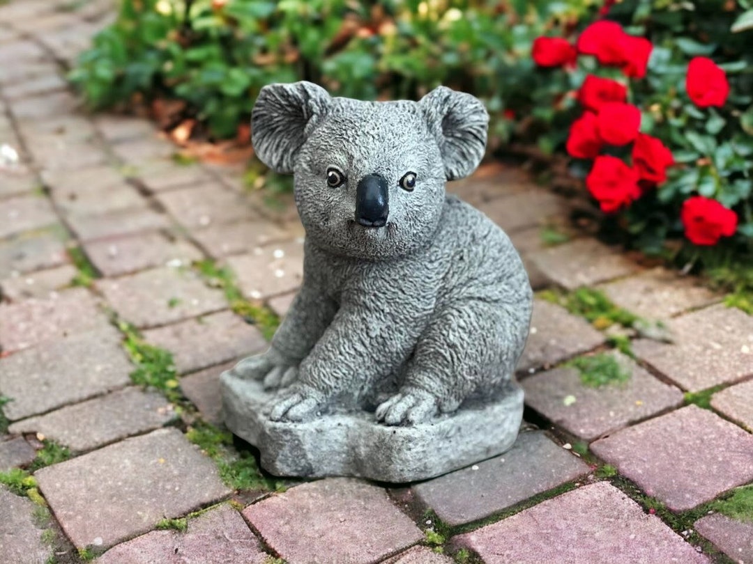 Australian Koala Bear Statue Detailed Koala on Basement - Etsy