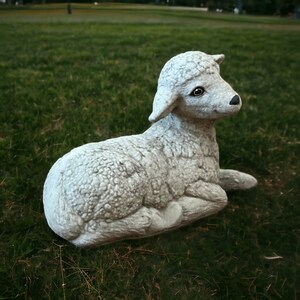 Laying Lamb Statue Laying Sheep Figurine Farm Animal Sculpture - Etsy