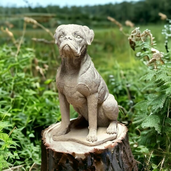 Boxer Dog Statue Figurine - Etsy