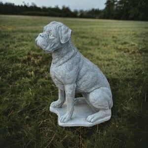Large Boxer Dog Statue Realistic Boxer Outdoor Sculpture Garden Dog ...