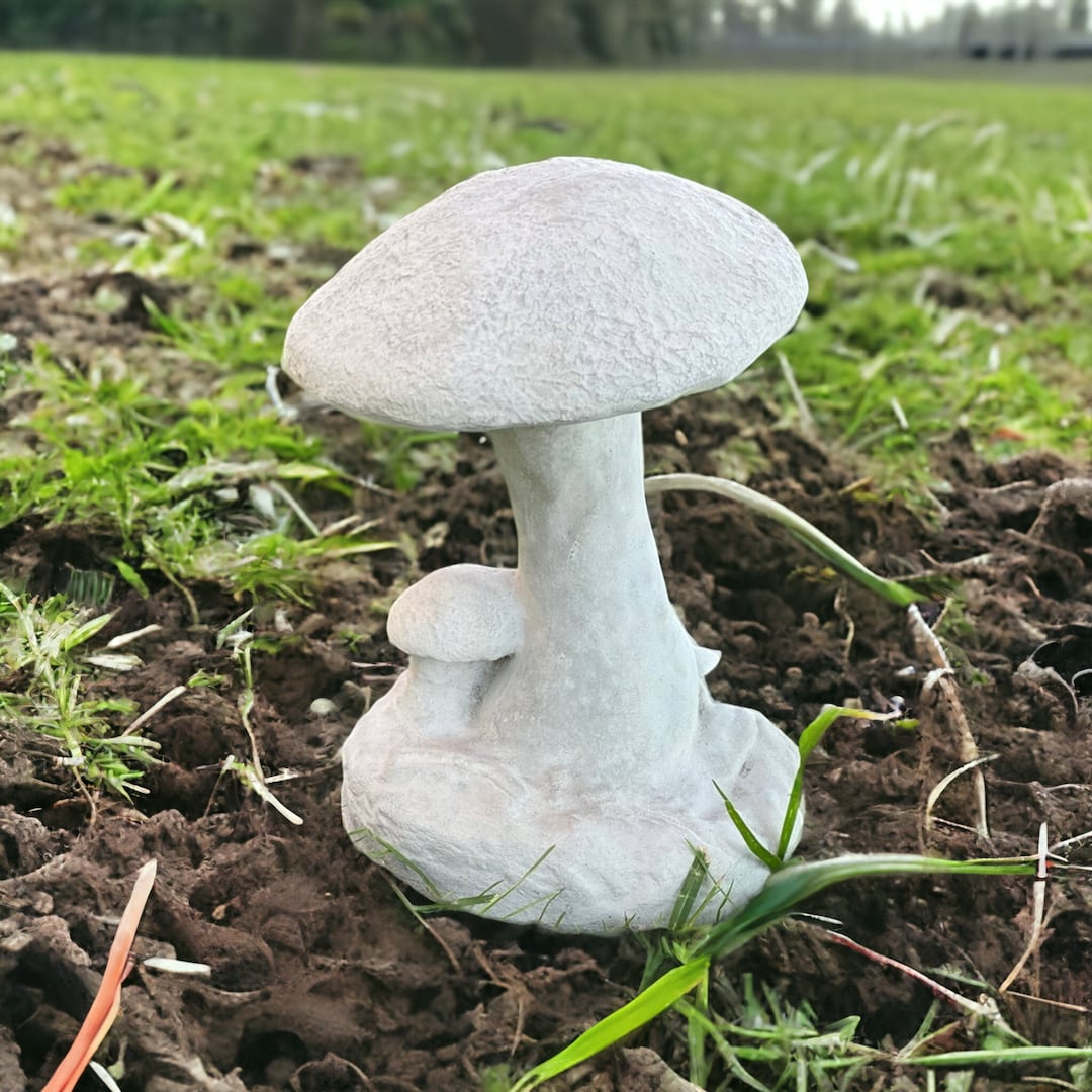 Stone Mushrooms Figure Detailed Mushroom Cluster Statue Yard or ...