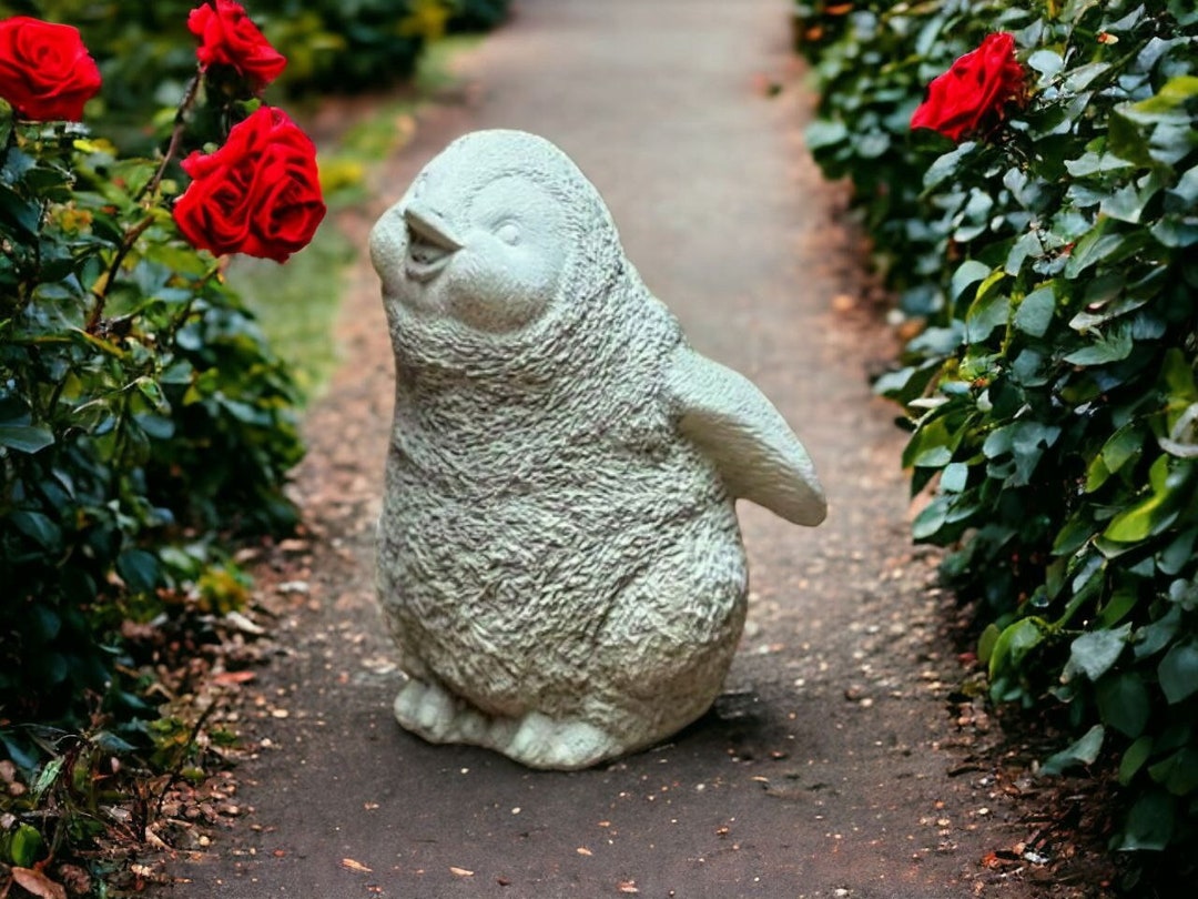 Detailed Penguin Statue Standing Penguin Sculpture Happy Baby - Etsy