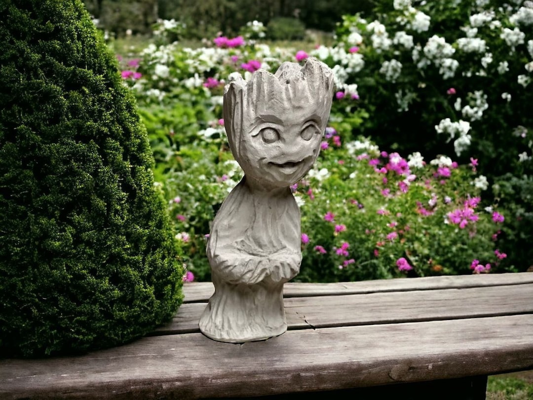 Standing Groot Sculpture Detailed Groot Figure Concrete Movie Style ...