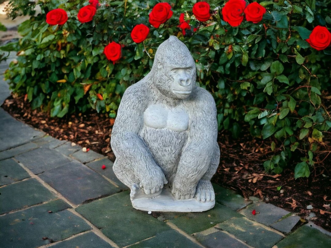 Massive Sitting Gorilla Figurine Realistic Gorilla Monkey - Etsy