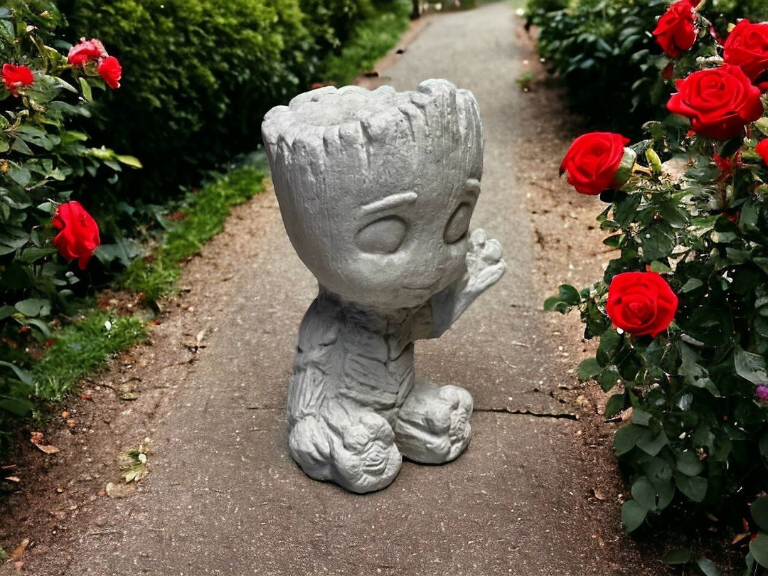 Sitting Groot Planter Figure Movie Character Statue Handmade - Etsy