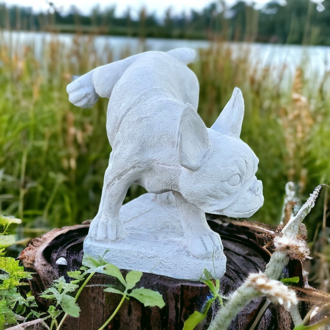 Peeing Dog Statue Concrete Dog With Leg Lifted Figure Handmade Dog ...